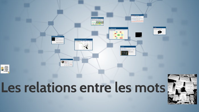 Les relations entre les mots by Marie-Anne Dutrisac on Prezi