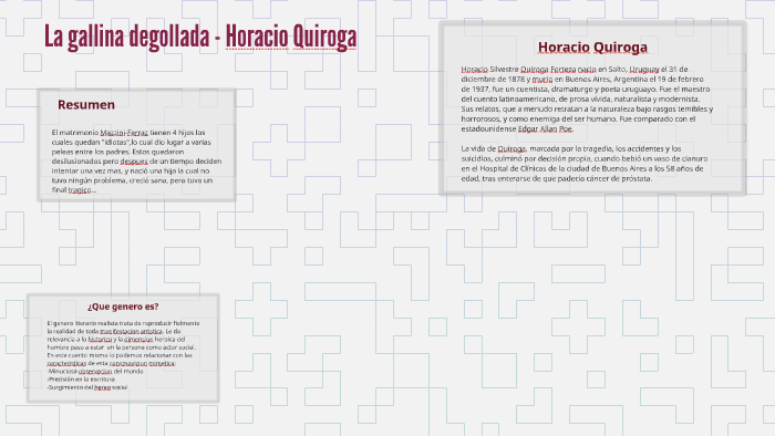 La gallina degollada - Horacio Quiroga by joel szczerba on Prezi