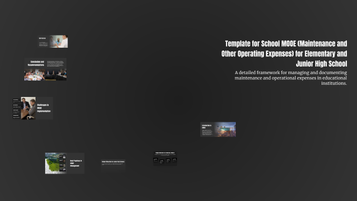 Template for School MOOE (Maintenance and Other Operating Expenses) for ...