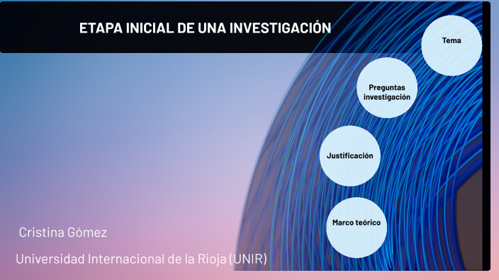 Etapa inicial de una investigación by Cristina Gómez