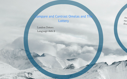 Omelas and Lottery compare and contrast by landon deters