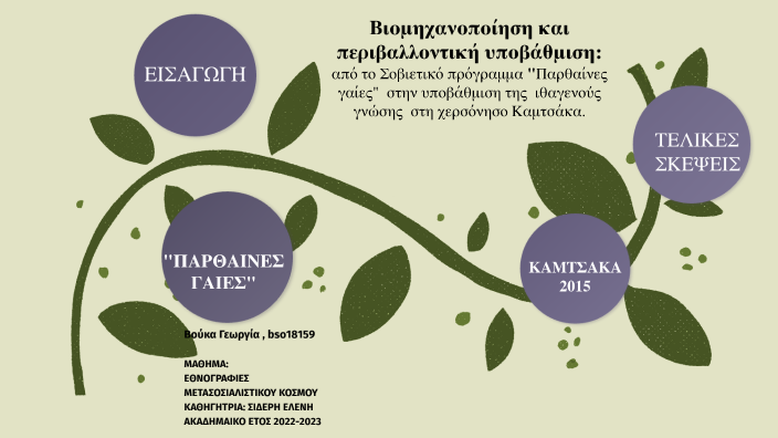 ΟΙΚΟΛΟΓΙΚΗ ΥΠΟΒΑΘΜΙΣΗ by Georgia Vouka on Prezi