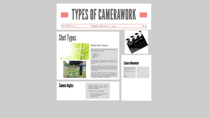 TYPES OF CAMERAWORK by jed gray on Prezi