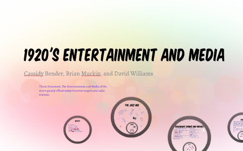 1920's Entertainment and Media by Cassidy Bender on Prezi