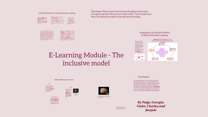 Inclusive Model for ethical decision making by Georgia McBride on Prezi