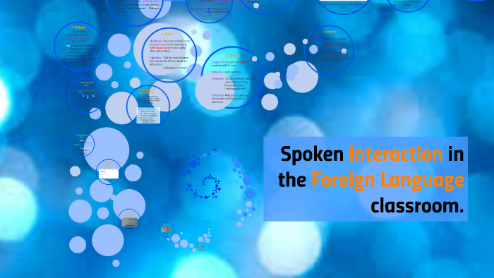 Spoken interaction in the Foreign Language classroom. by Alejandra Cubides