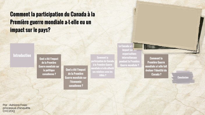 Comment la participation du Canada à la Première guerre mondiale a-t ...