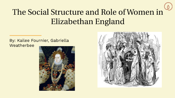 The Class Structure and Role of Women in Elizabethan England by ...