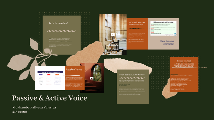 Passive and Active Voice structure by Лера Мухамбеткалиева on Prezi