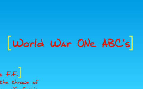 World War 1 ABC's by angel roberts on Prezi