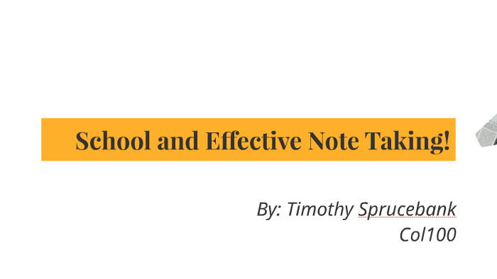 Digital Tools and Effective Note Taking! by Timothy Sprucebank on Prezi