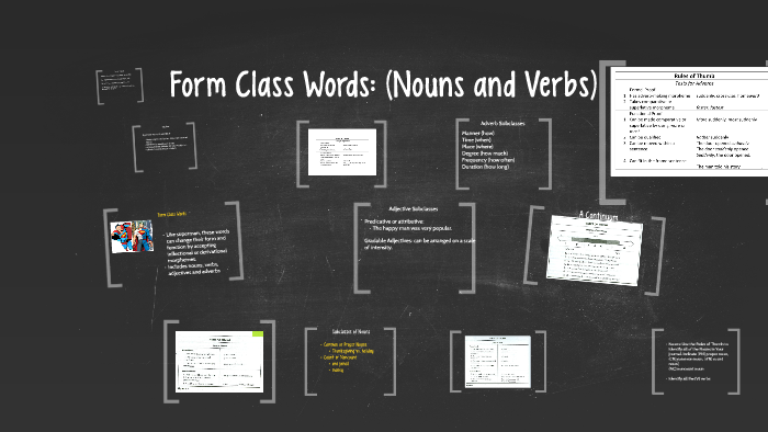 Form Class Words: (Nouns and Verbs) by Shauna Wight on Prezi