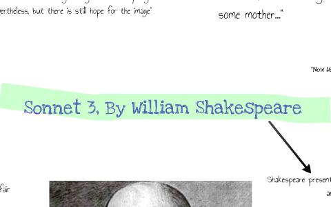 Sonnet 3 by William Shakespeare by Emmille Sewell on Prezi