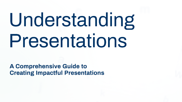 Understanding Presentations by Гүлжаркын Капарбековна on Prezi