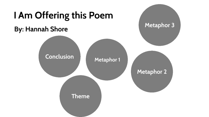 I Am Offering this Poem by Hannah Shore on Prezi