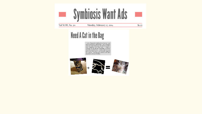 Symbiosis Want Ads by Lauren Witmer on Prezi