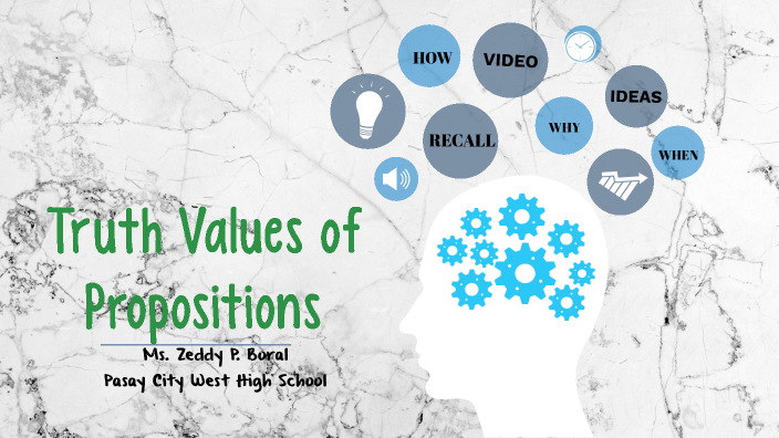 Truth Values of Propositions by Zeddy Boral on Prezi