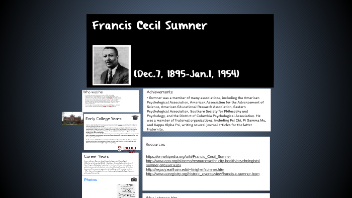 Francis Cecil Sumner by Christian Williams on Prezi