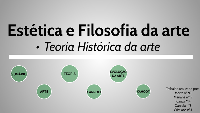 Filosofia da arte by Marta Martins on Prezi