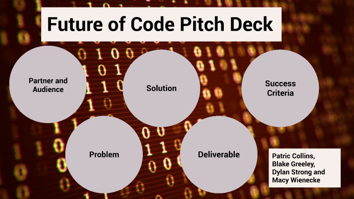 Future of Code Pitch Deck by Dylan Strong on Prezi