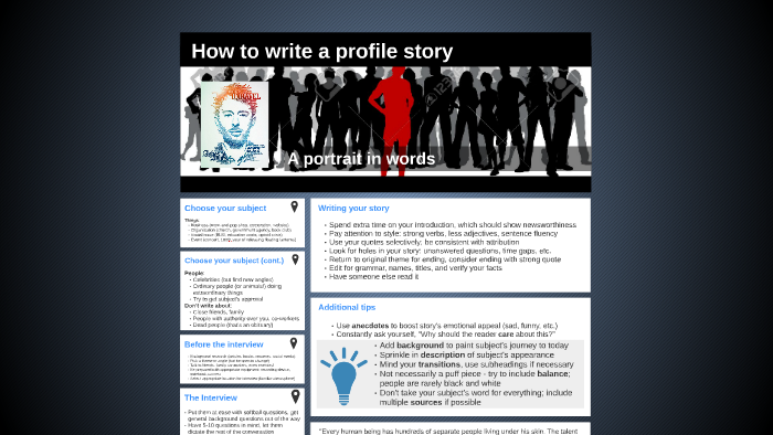 How to write a profile story by Jason Peterson on Prezi