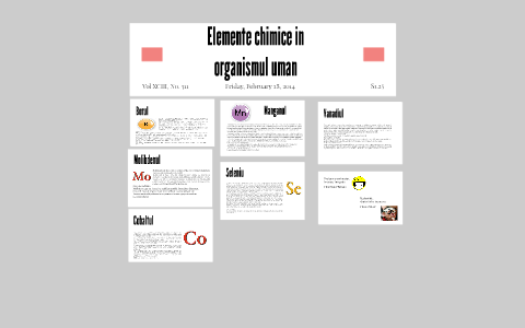 Elemente chimice in organismul uman by Le Me on Prezi