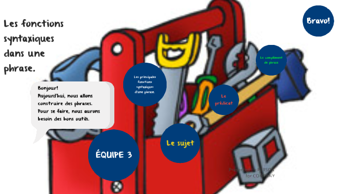 Les fonctions syntaxiques dans une phrase by blanma7 blanma7 on Prezi