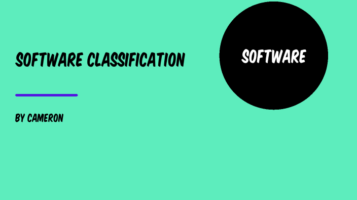 software classification by cameron excell