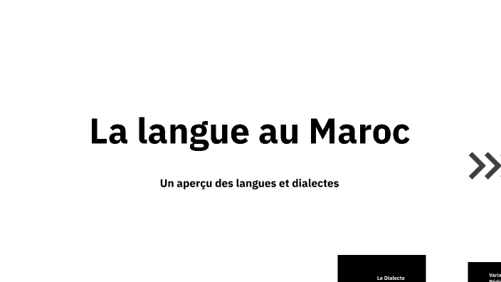 La langue au Maroc by Sara Zettam on Prezi