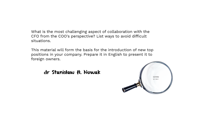 Strategies for COO-CFO Collaboration by Stanislaw Nowak on Prezi