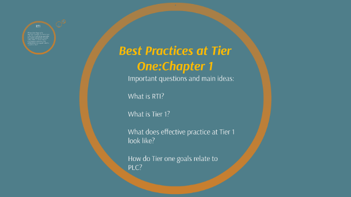 Best Practices at Tier One:Chapter 1 by luke crockett on Prezi