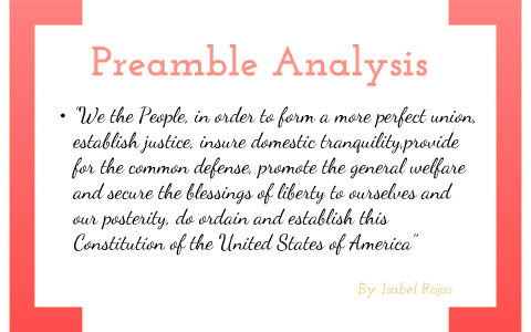 Preamble Analysis notebook by Isabel Rojas on Prezi