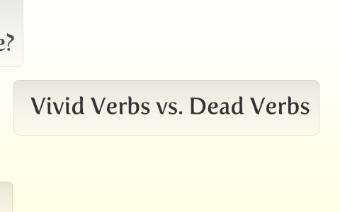 Vivid Verbs vs. Dead Verbs by nikki weber on Prezi