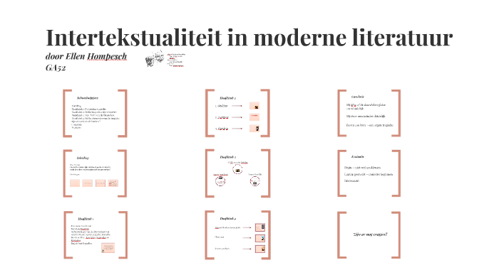 Intertekstualiteit in moderne literatuur by Ellen Hompesch on Prezi
