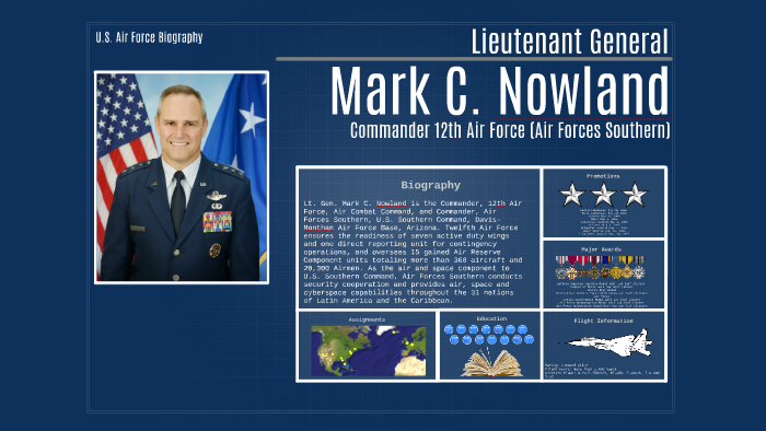 U.S. Air Force Biography Lt. Gen. Mark C. Nowland, Commander 12th Air ...