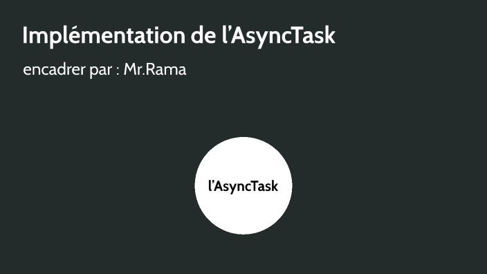 Implémentation de l’AsyncTask by MOUAD BARIR on Prezi