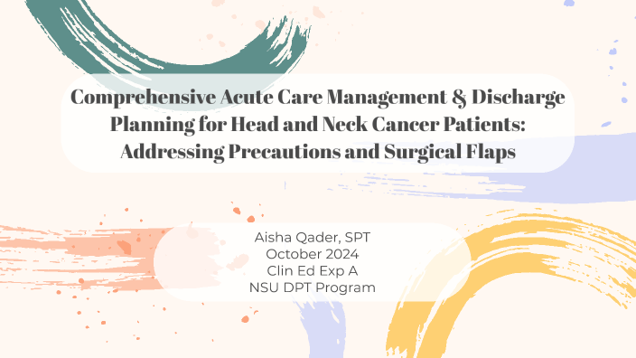 Comprehensive Acute Care Management and Discharge Planning for Head and ...