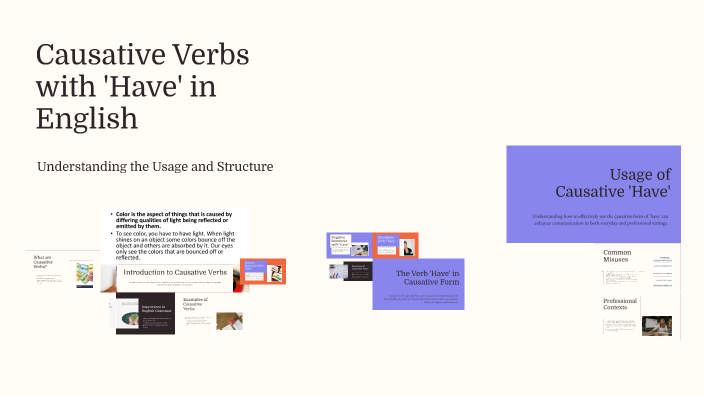 Causative Verbs with 'Have' in English by joel valdivieso on Prezi