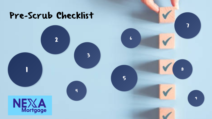 Pre-Scrub Checklist by Douglas Hart on Prezi