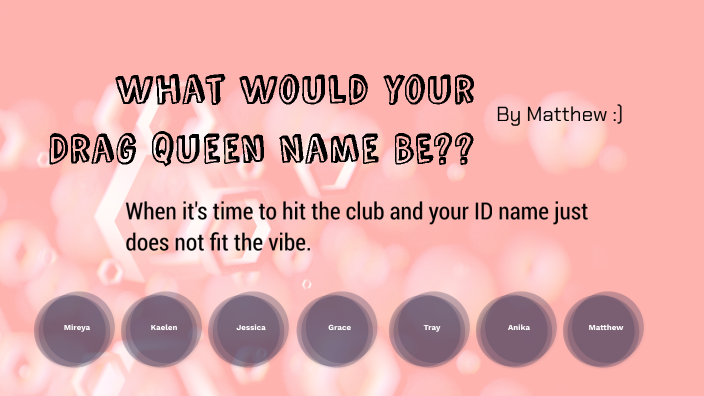 Drag Names by Matthew Salinas on Prezi