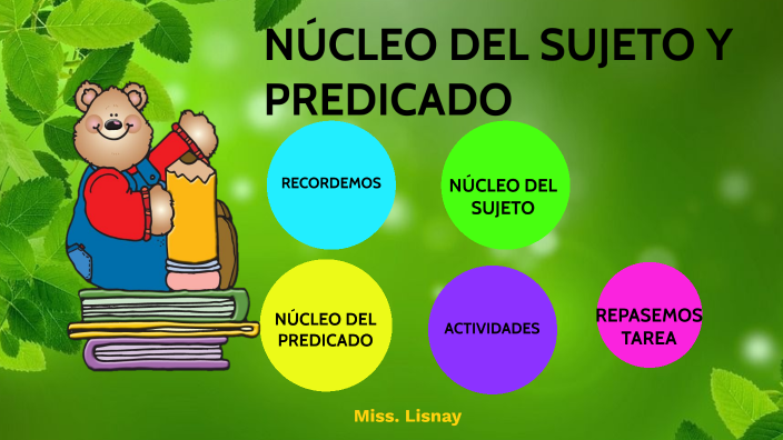 NÚCLEO DEL SUJETO Y PREDICADO 2023 by Lisnay Recuenco on Prezi