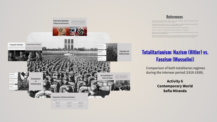 Totalitarianism: Nazism (Hitler) vs. Fascism (Mussolini) by jax ...
