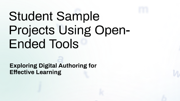 Student Sample Projects Using Open-Ended Tools by Jeneffer Fraga on Prezi