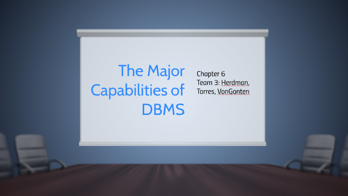 Major capabilities of DBMS by Keltin Vongonten on Prezi