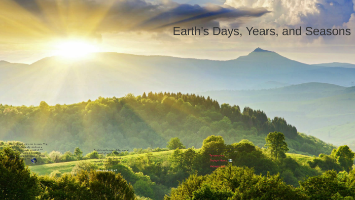 Earths Days, Years, and Seasons by Gin K on Prezi