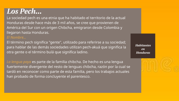 Los Pech en Honduras by Cristhian Josue Espinal Palma on Prezi