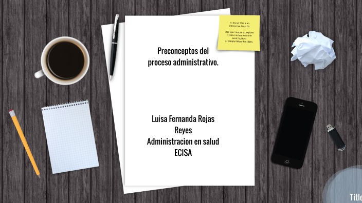 Preconceptos del proceso administrativo by Luisa Fernanda Rojas R. on Prezi