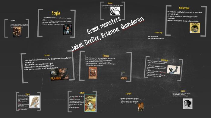 Greek monsters by deedee foster on Prezi