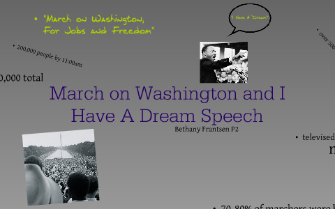 The March on Washington and I Have a Dream Speech by Bethany Frantsen ...
