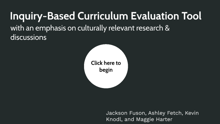 Curriculum Evaluation Tool by Margaret Harter on Prezi